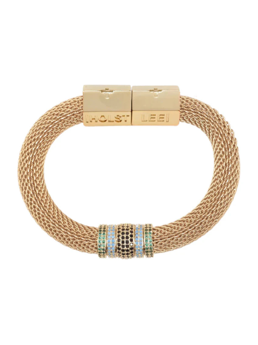 Luxe Classic Mesh Bracelet in Multi Stone – Threads