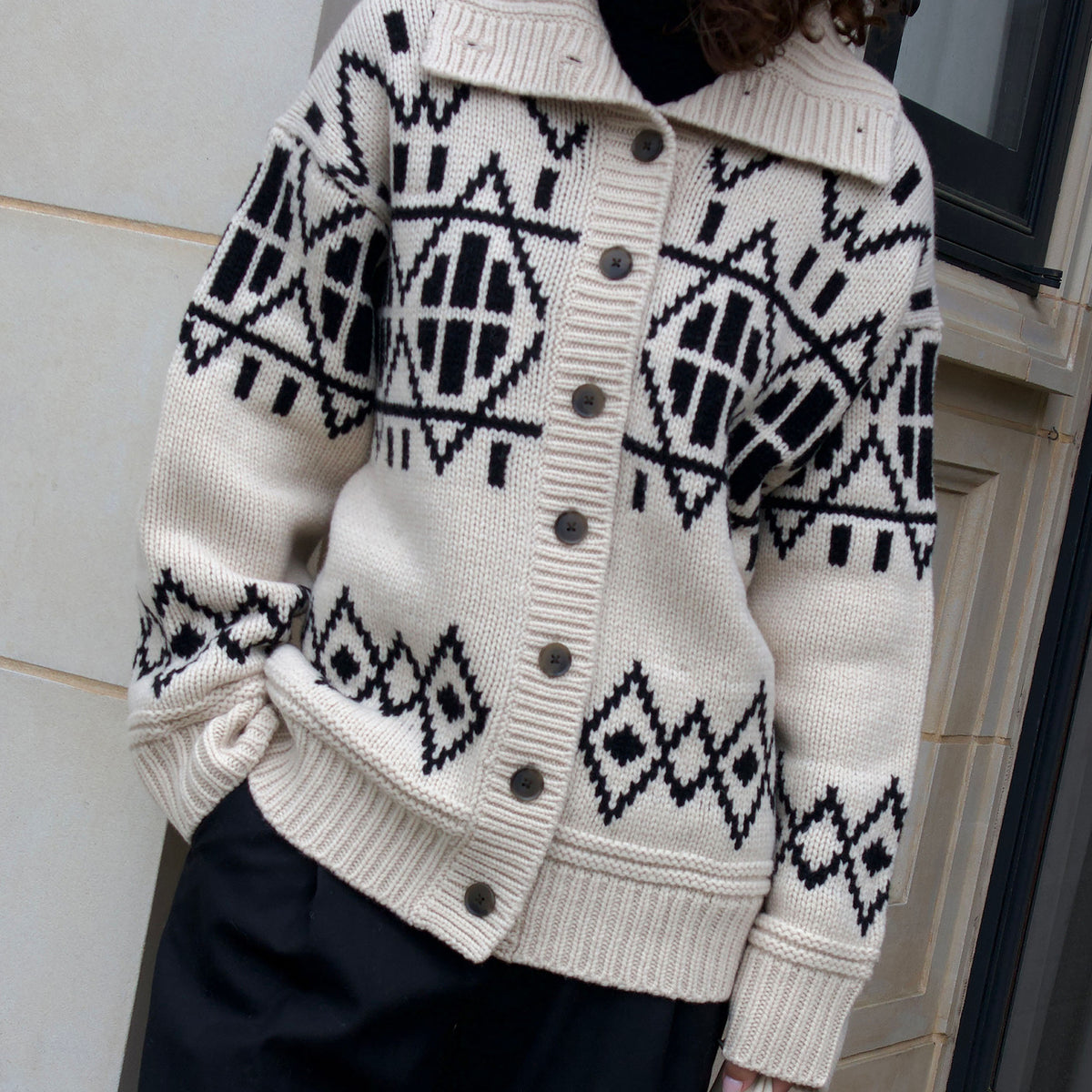 Merino Fair Isle Jacket in Ivory Combo – Threads